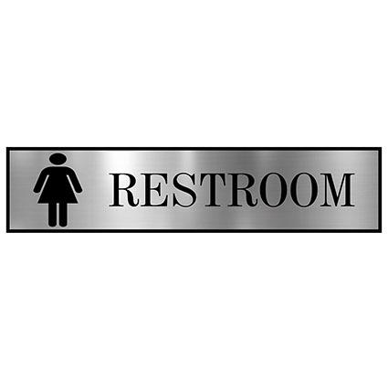 Customized Lady sign Board For Restroom Toilet Washroom With Silver ...